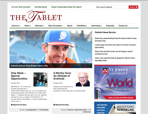 The Tablet Website Has a New Look - DeSales Media